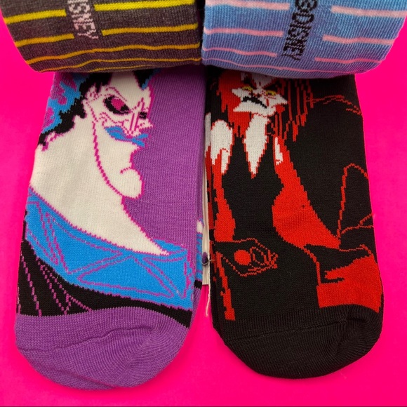 Disney | Accessories | Disney Villains Womens Socks Ursula Cruella ...